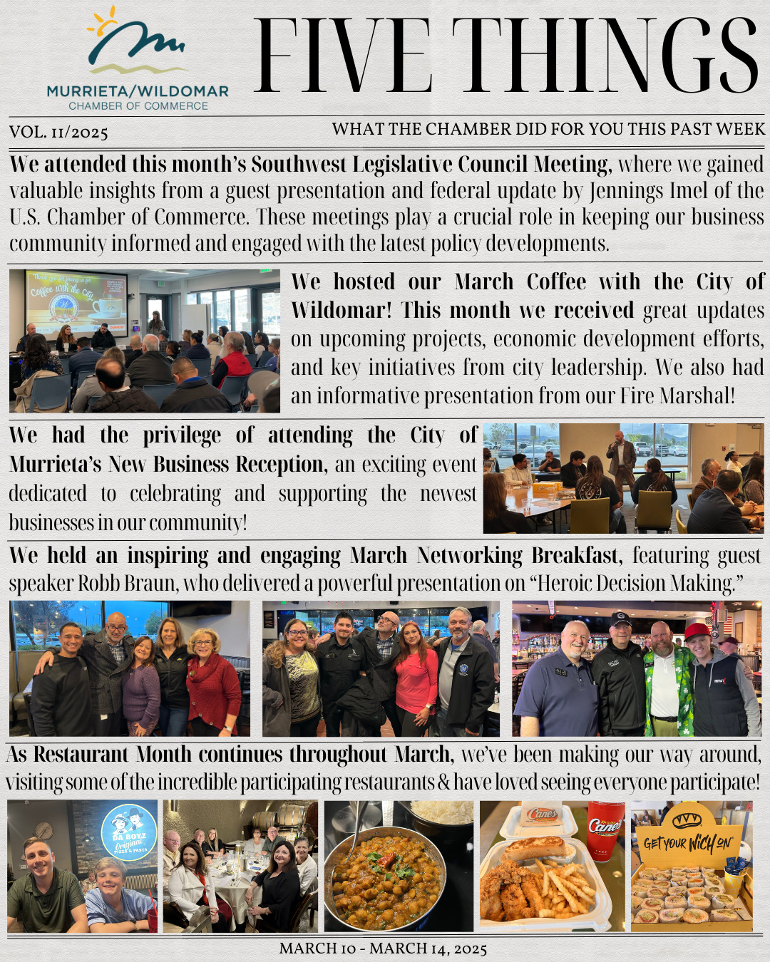 Five Things The Chamber Did For Your Business: March 10 - March 14 ...